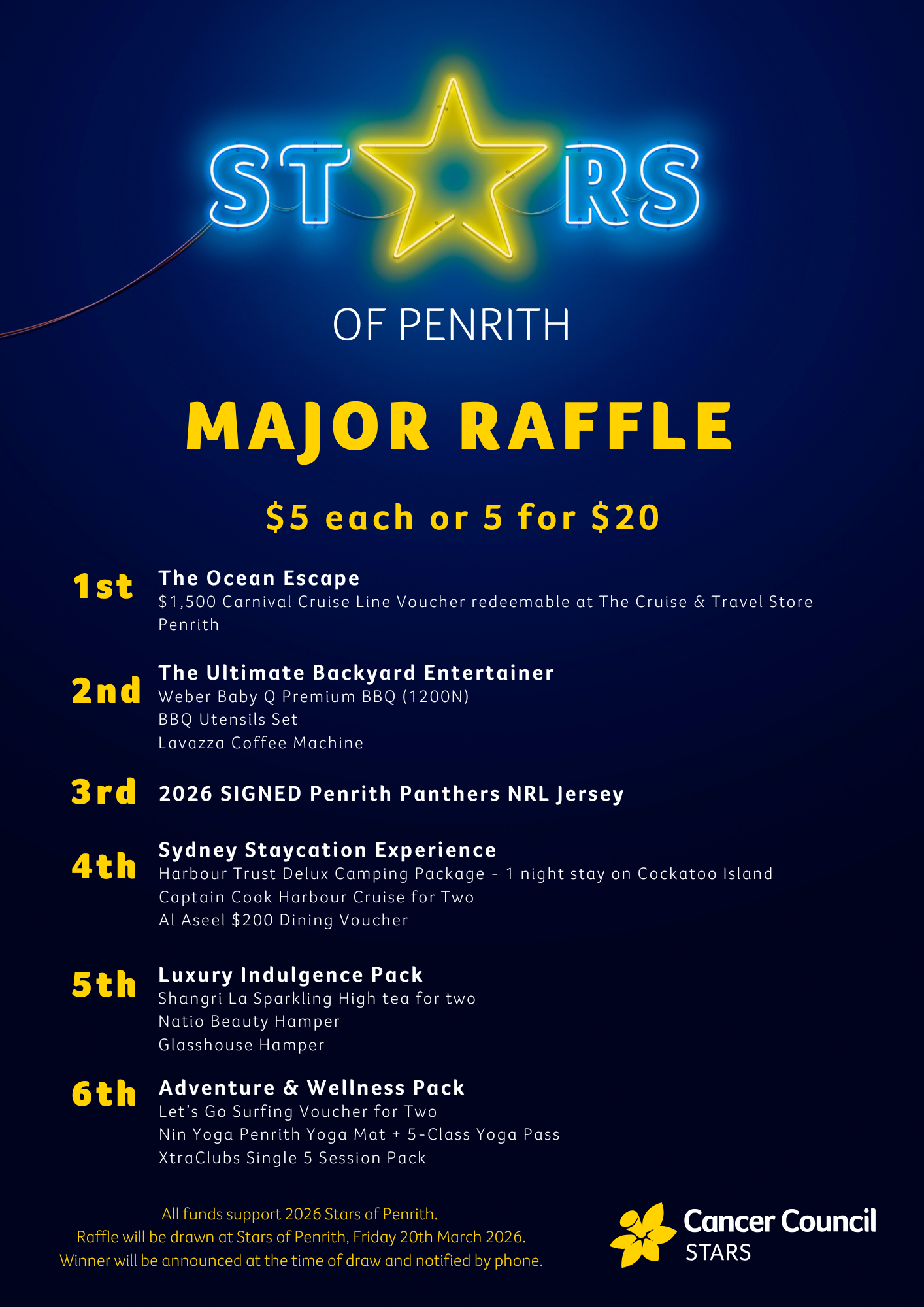 Cancer Council : Major Raffle